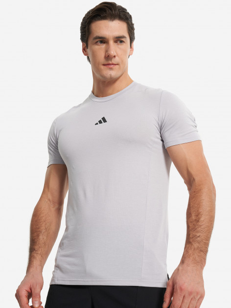 Футболка мужская adidas арт. IX9147 серый цвет — купить за 3099 руб. со ...
