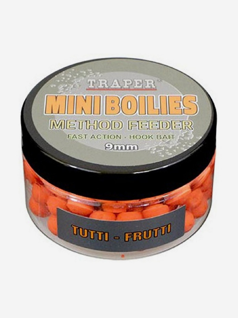 Бойлы тонущие TRAPER 'Mini Boilies Method Feeder Tutti - Frutti 9 мм 50 гр - Тутии-фрутти арт ...