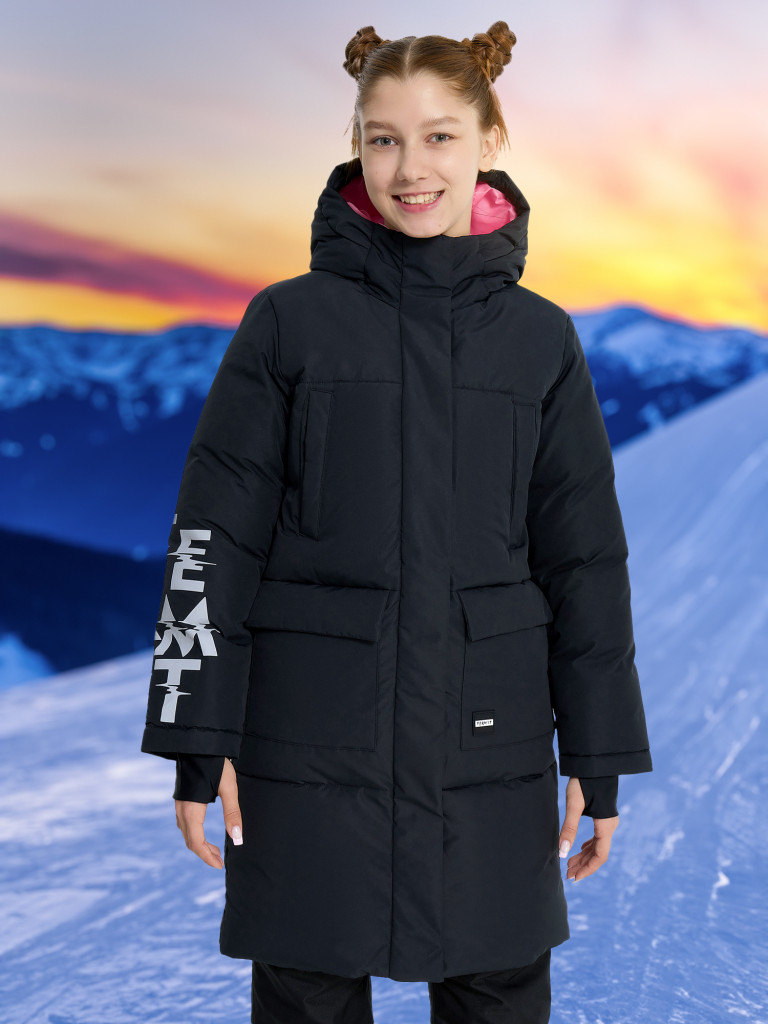 Куртка сноубордическая для девочек Termit арт. 132018 черный цвет — купить за 2549 руб. со ...