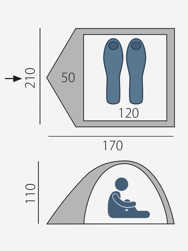 Палатка Btrace Walk, Синий желтый цвет — купить за 3999 руб., отзывы в интернет-магазине ...